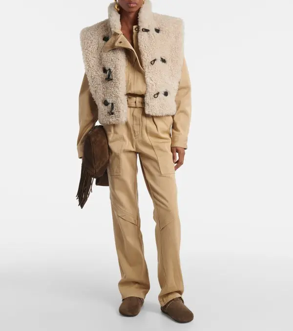 Isabel Marant Étoile Mirvin Shearling-lined Clogs - Brown
