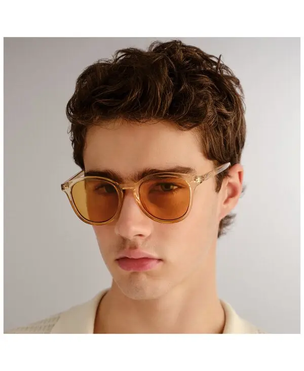 Le Specs Bandwagon Round Frame Sunglasses, 51mm - Matte Stone