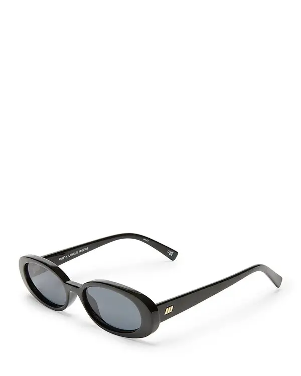 Le Specs Outta Love Oval Sunglasses - Black