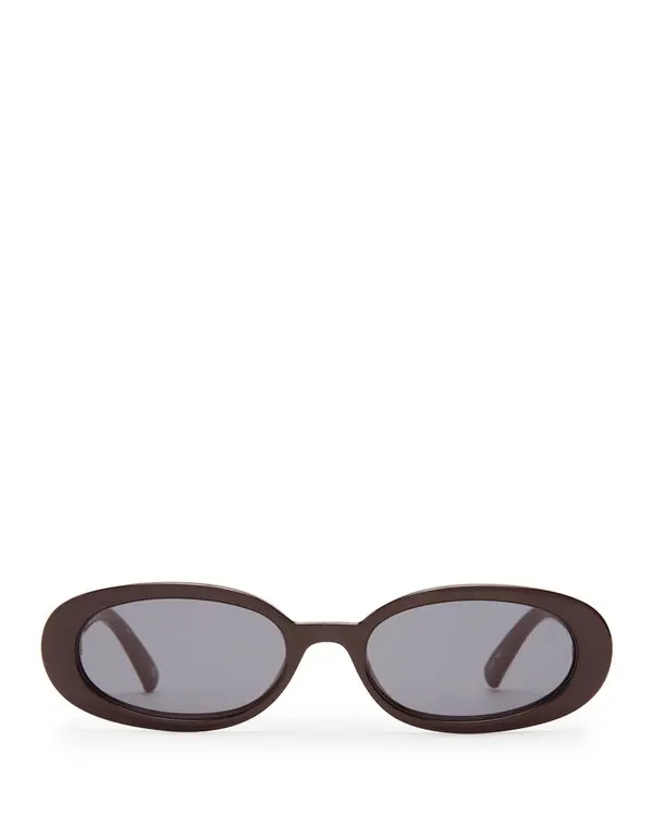 Le Specs Outta Love Oval Sunglasses - Black