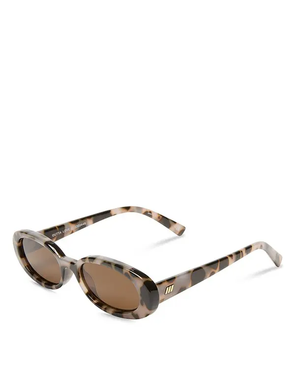 Le Specs Outta Love Oval Sunglasses - Cookie Tortoise