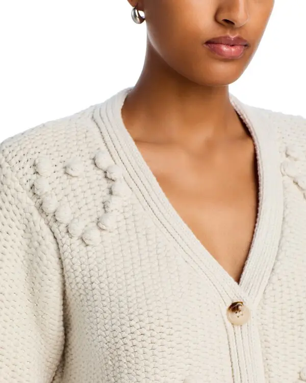 Aqua Heart Pom Cardigan