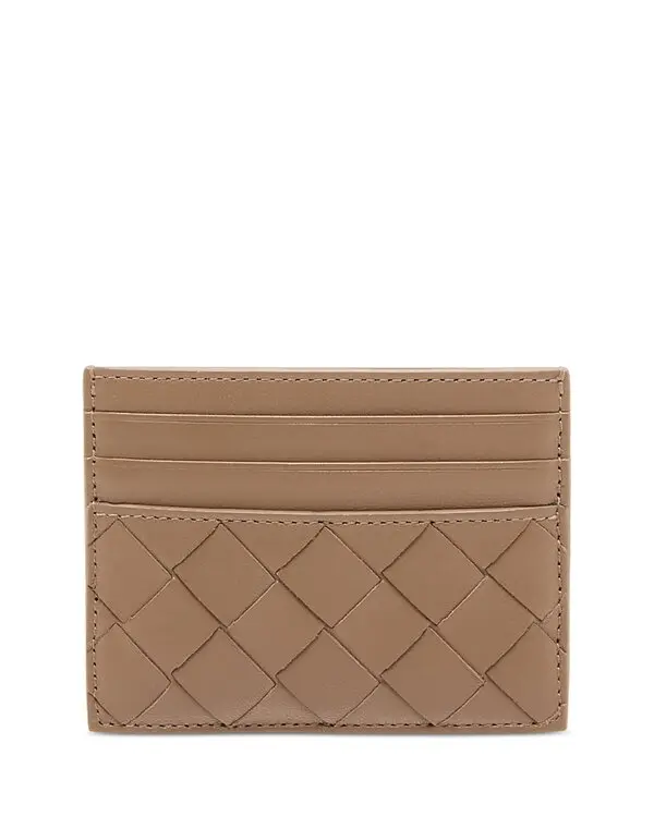 Bottega Veneta Intrecciato Leather Zip Card Case - Pinecone/gold