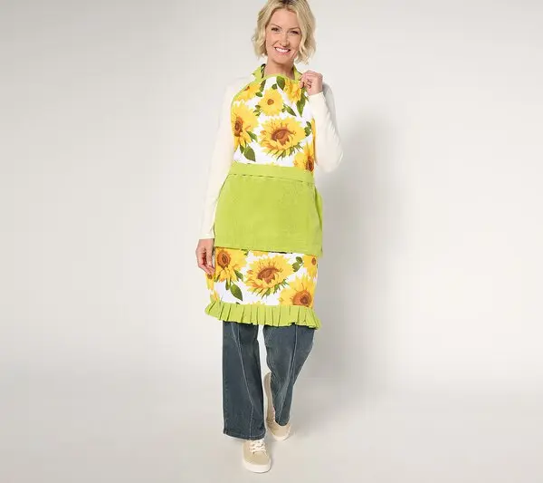 TEMP-TATIONS As Is Apron With Removable Towel - One-color