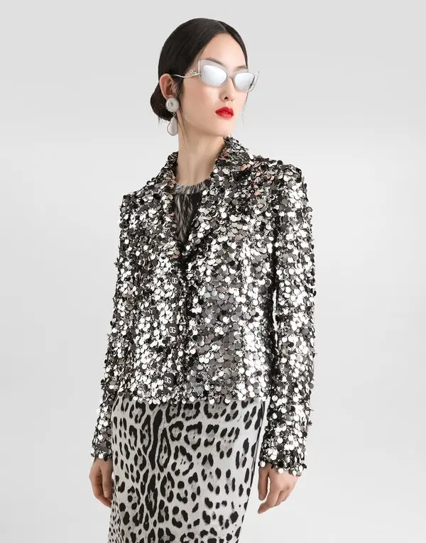 Dolce & Gabbana Sequin-embellished Single-breasted Jacket
