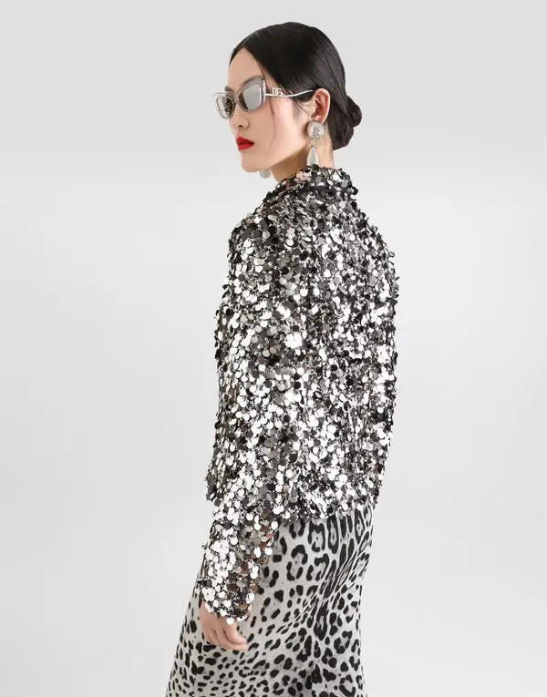 Dolce & Gabbana Sequin-embellished Single-breasted Jacket
