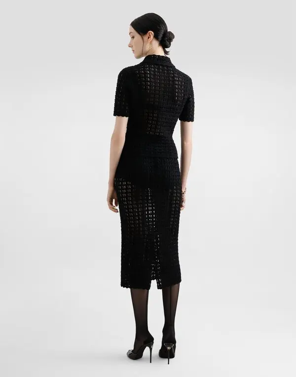 Dolce & Gabbana Wool Lace-stitch Polo-shirt
