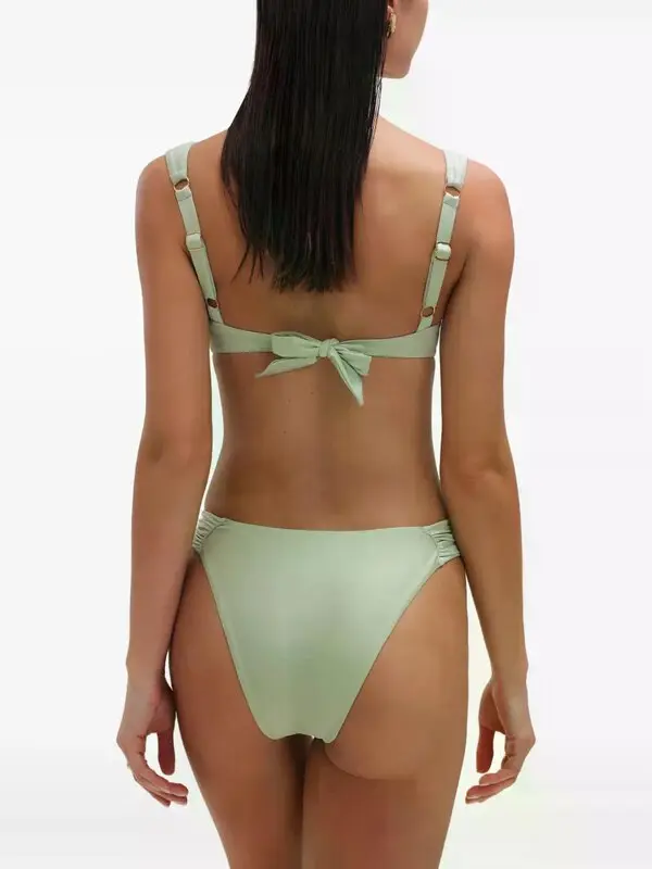 NOIRE SWIMWEAR Ruched Balconette Bikini - Green