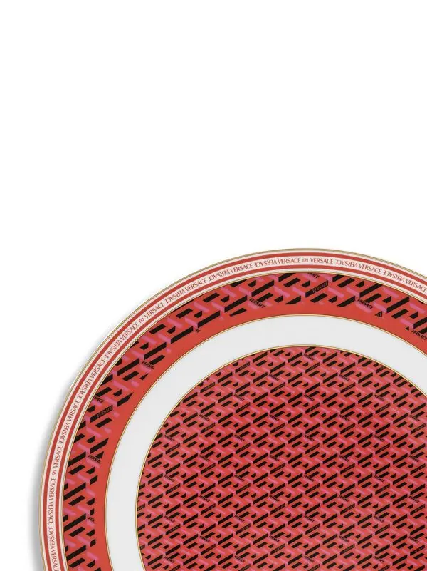 Versace X Rosenthal La Greca Signature Service Plate - Red