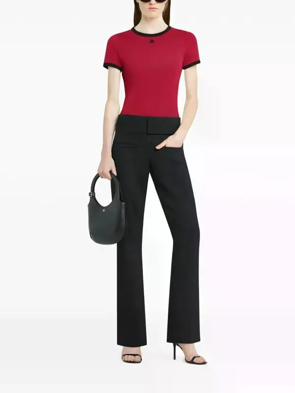 COURREGES Appliqué Logo T-shirt - Red