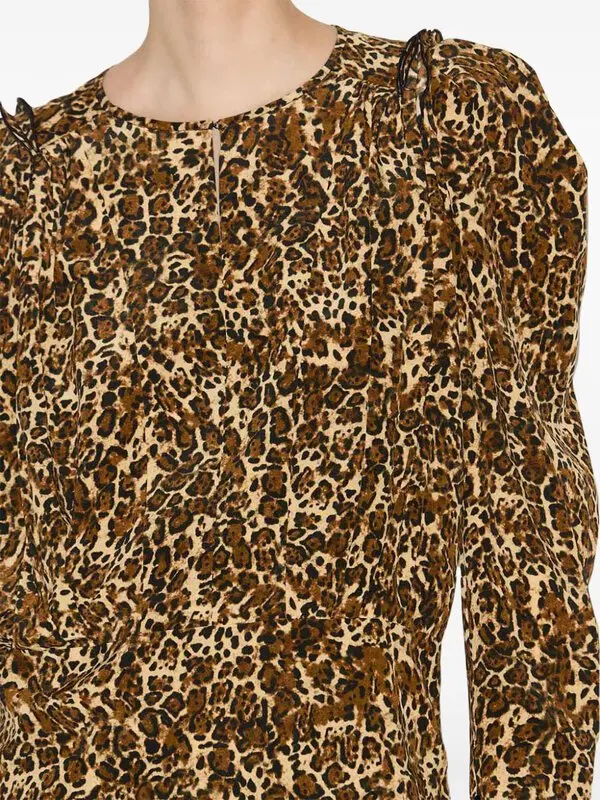 Isabel Marant Étoile Zarga Leopard Print Blouse - Brown