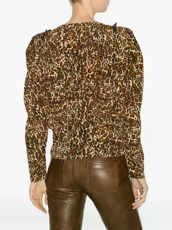 Isabel Marant Étoile Zarga Leopard Print Blouse - Brown