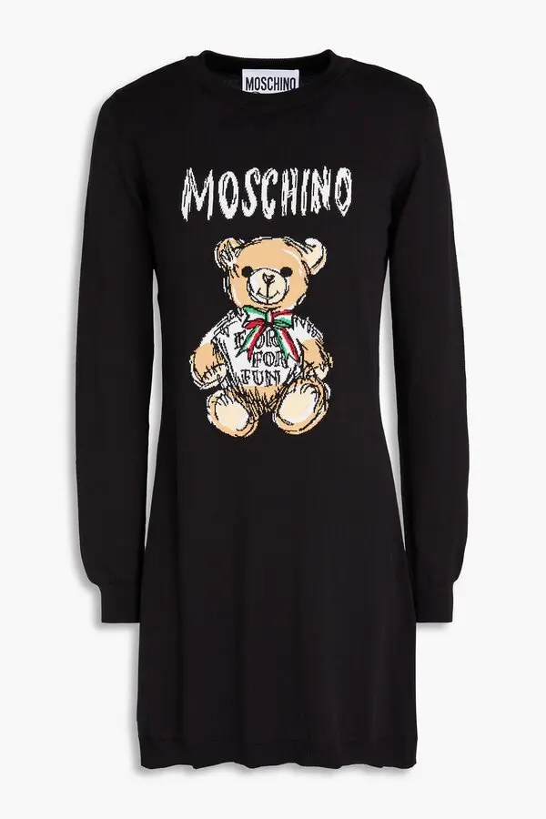 Moschino Intarsia Cotton Mini Dress