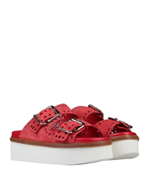 TOD'S Leather Flatform Sandals