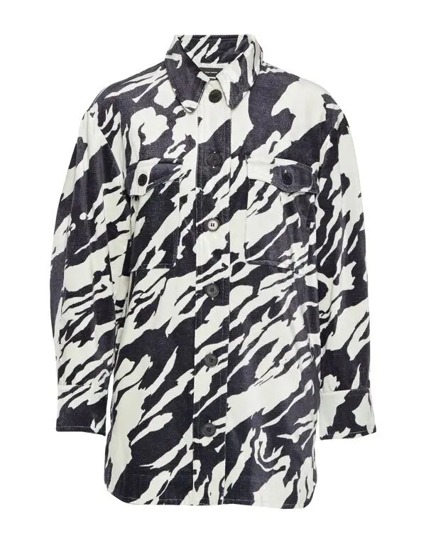 Isabel Marant Étoile Long Sleeve Zebra Print Shirt