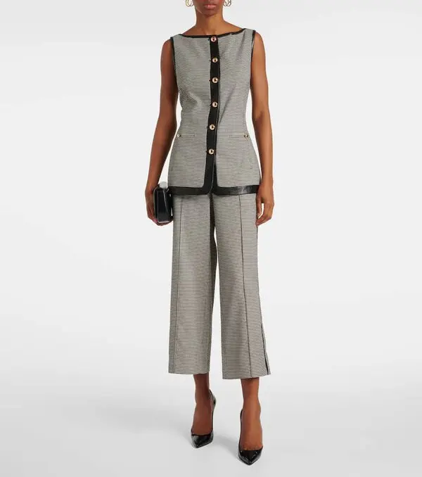 Simkhai Miki Checked Capri Trousers
