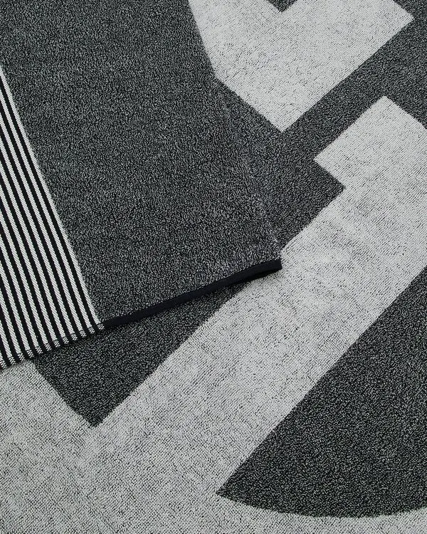 Giorgio Armani Cotton-terry Beach Towel With Oversized Jacquard Ga Logo