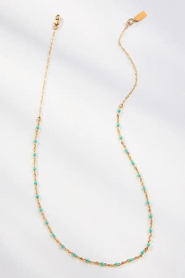 SET & STONES Kaz Beaded Necklace - Turquoise