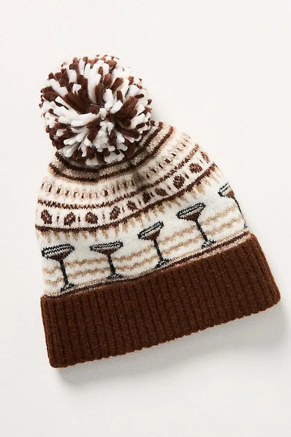 Maeve Fairisle Holiday Libations Icon Beanie In Multicolor  display picture 2