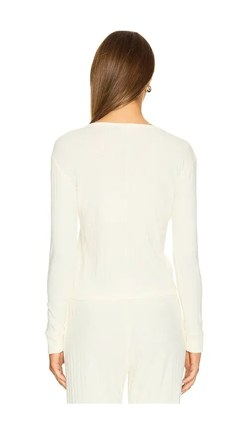 Donni. Pointelle Long Sleeve Top
