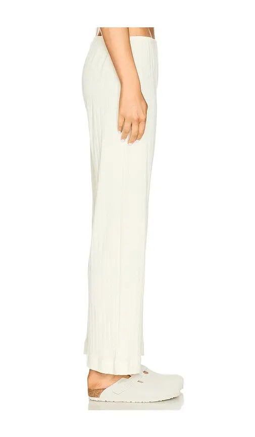 Donni. Pointelle Simple Cropped Pant