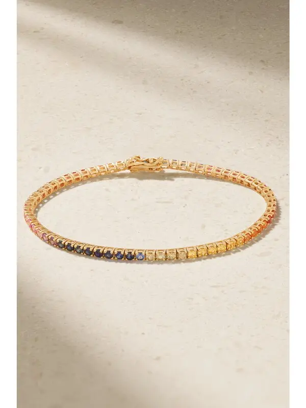 ROXANNE FIRST 14-karat Gold Sapphire Tennis Bracelet - Multi