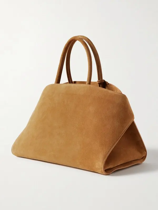 FERRAGAMO Hug Small Suede Tote - Brown