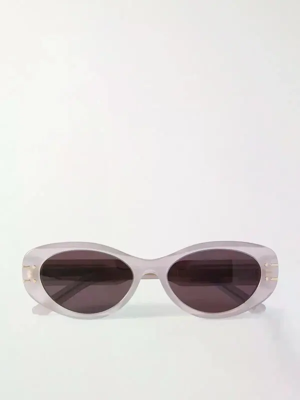Dior Diorsignature B8u Oval-frame Sunglasses - Neutrals