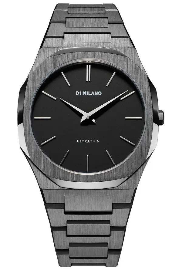 D1 MILANO Ultra Thin 40mm Watch - Gun Metal