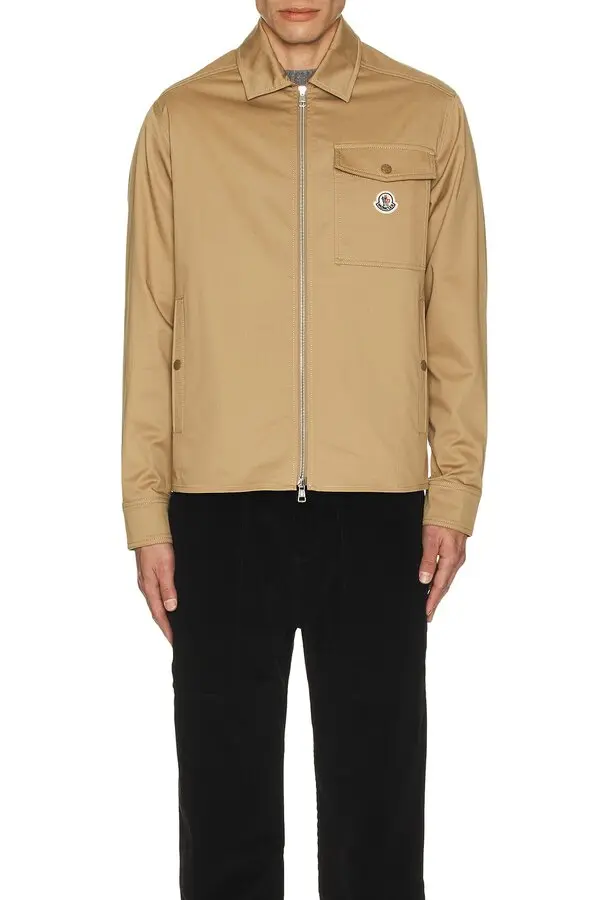 Moncler Overshirt In Brown