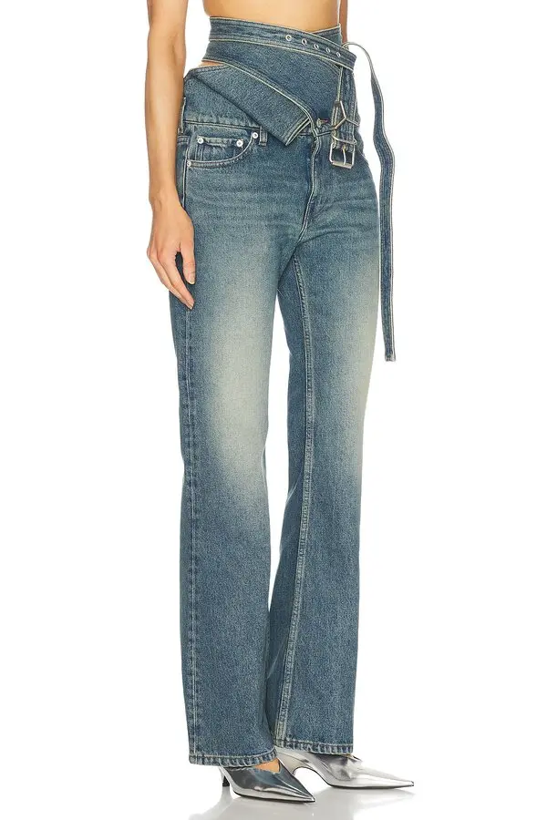 Y/project Wrap Belt Bootcut Jeans