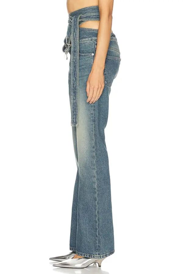 Y/project Wrap Belt Bootcut Jeans