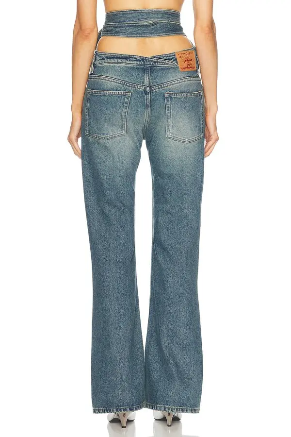 Y/project Wrap Belt Bootcut Jeans