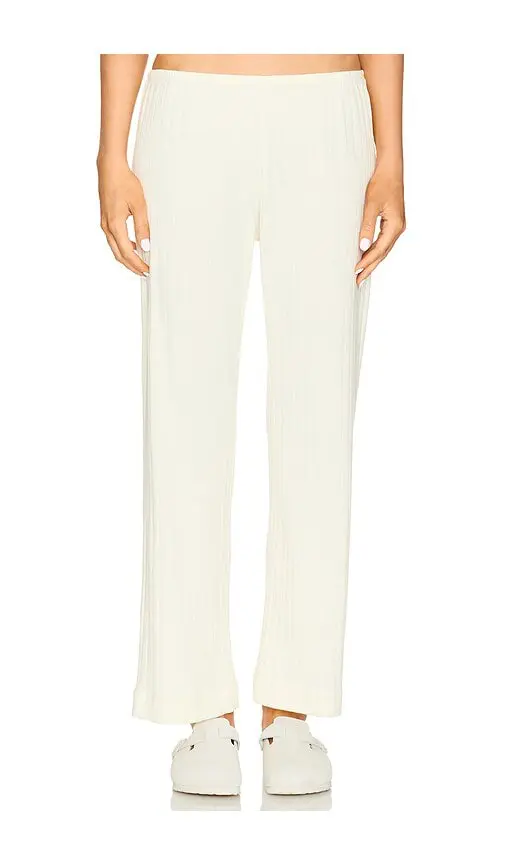Donni. Pointelle Simple Cropped Pant