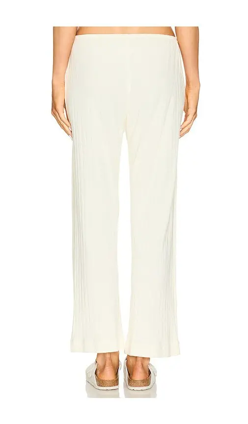 Donni. Pointelle Simple Cropped Pant