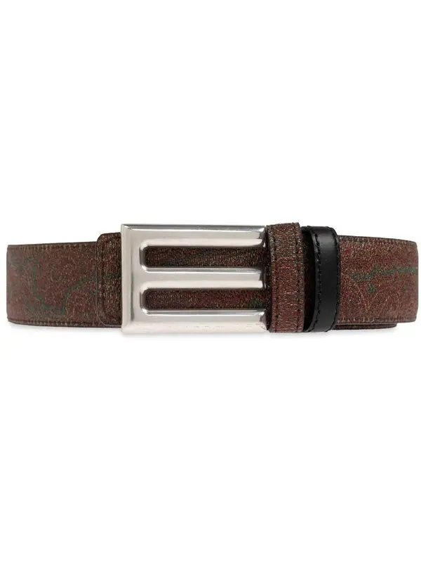 Etro Logo-buckle Belt - Brown