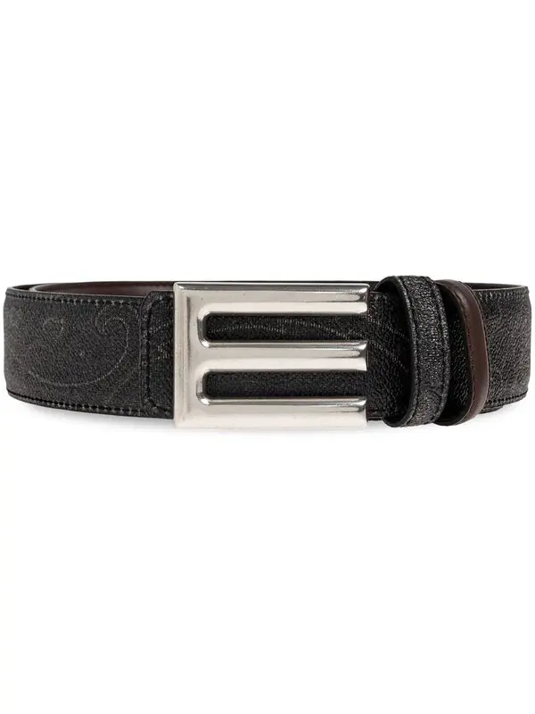 Etro Logo Buckle Belt - Brown