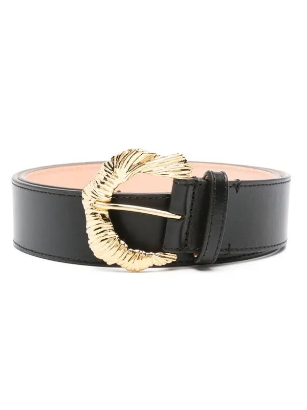 Chloé Flowers Leather Belt - Black