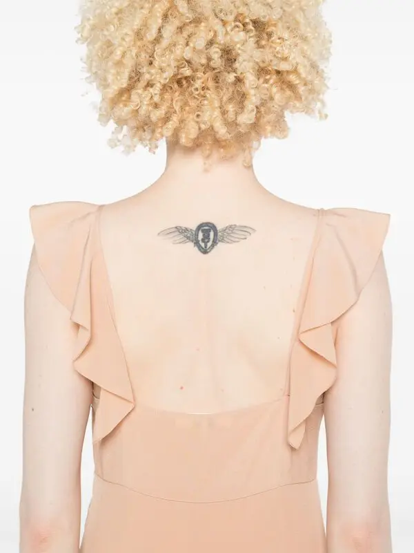Chloé Crepe De Chine Maxi Dress - Neutrals