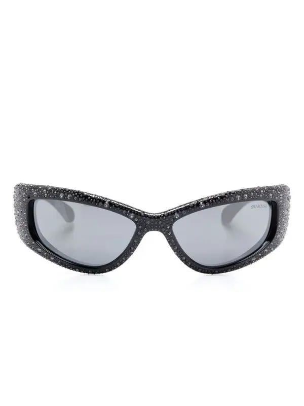 SWAROVSKI Crystal-embellished Sunglasses - Black
