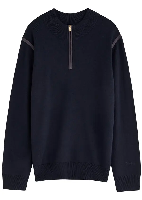 Paul Smith Wool Half-zip Jumper - Navy