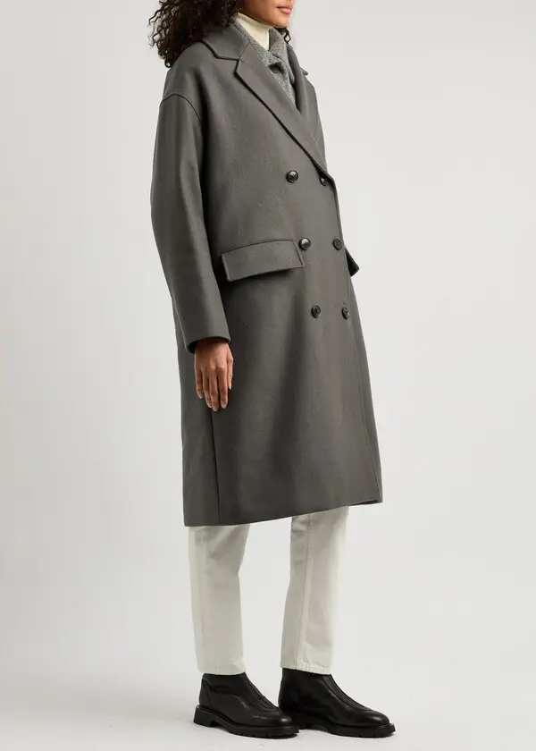 Herno Double-breasted Wool-blend Coat