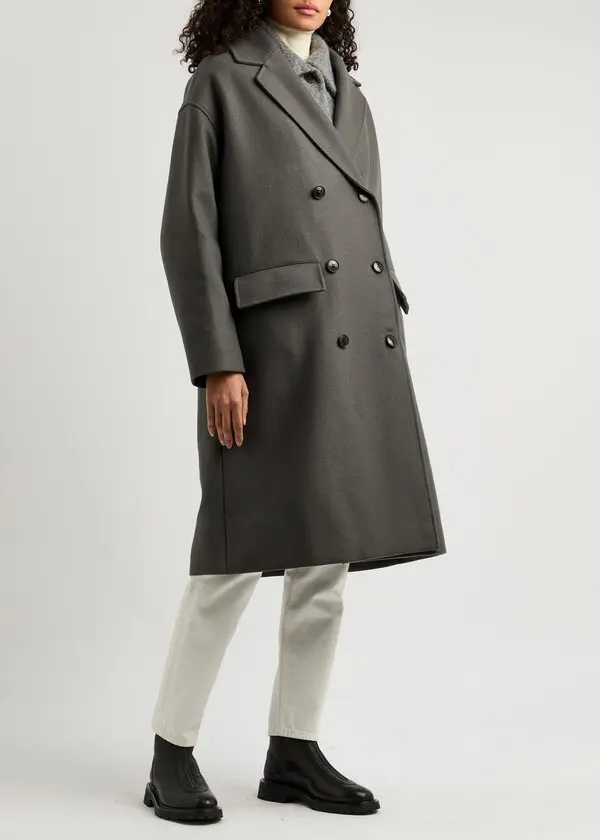 Herno Double-breasted Wool-blend Coat