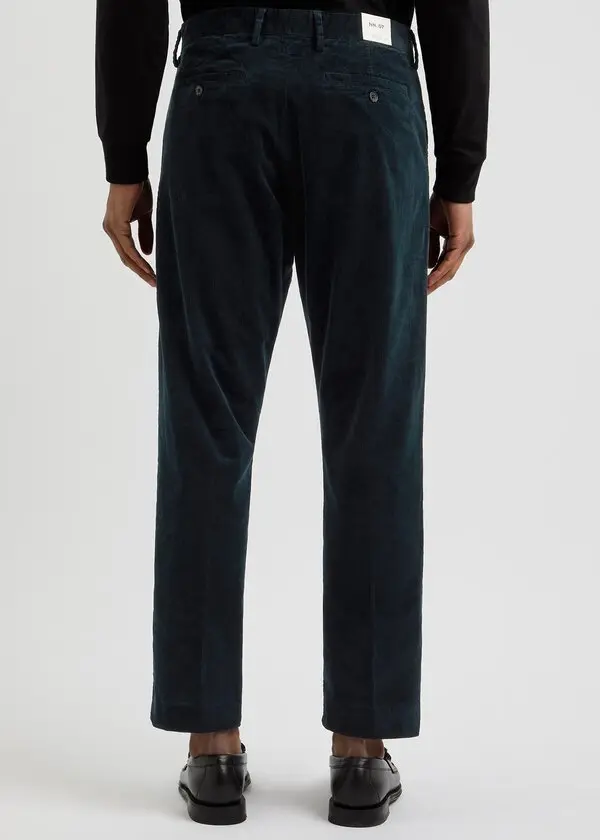 Nn07 Bill Tapered-leg Corduroy Trousers - Navy