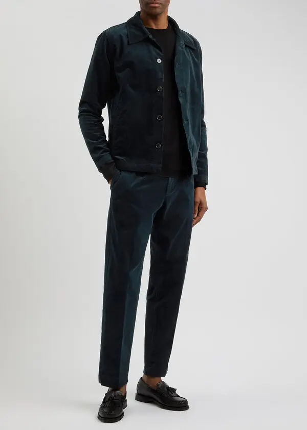 Nn07 Bill Tapered-leg Corduroy Trousers - Navy