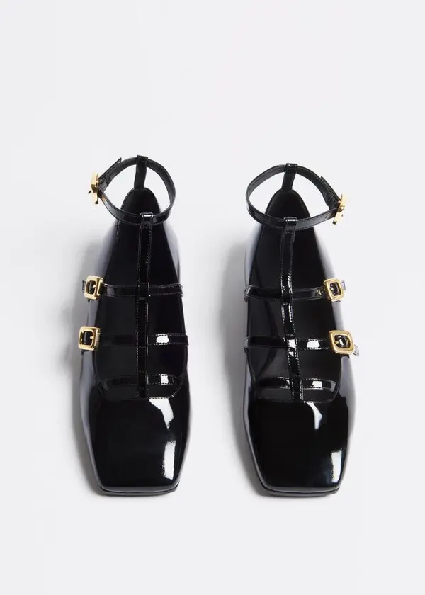 ME+EM Caged T-bar Ballerina Flat