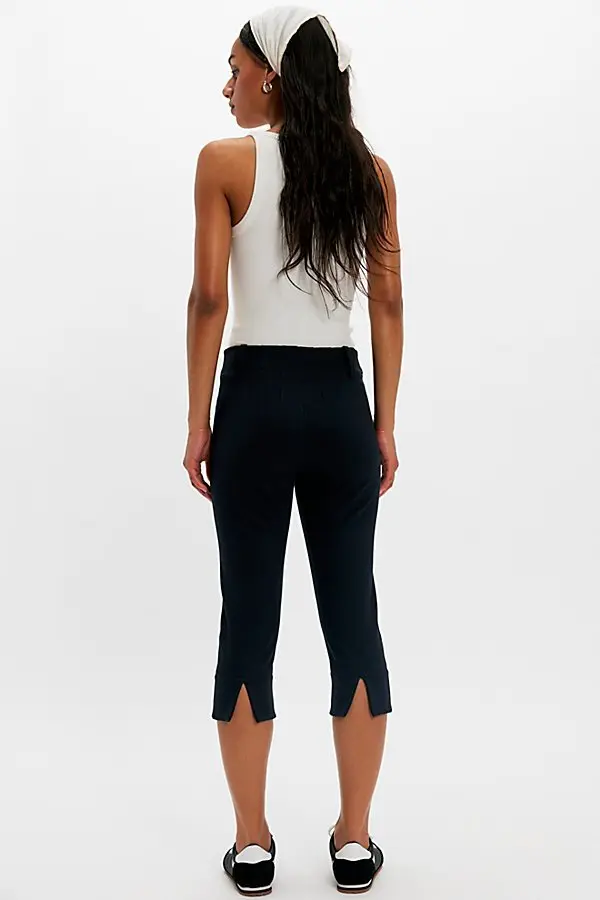 Free People Super Slim Capri - Black
