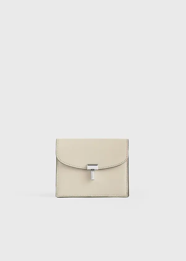 TOTEME T-lock Leather Cardholder - Fawn