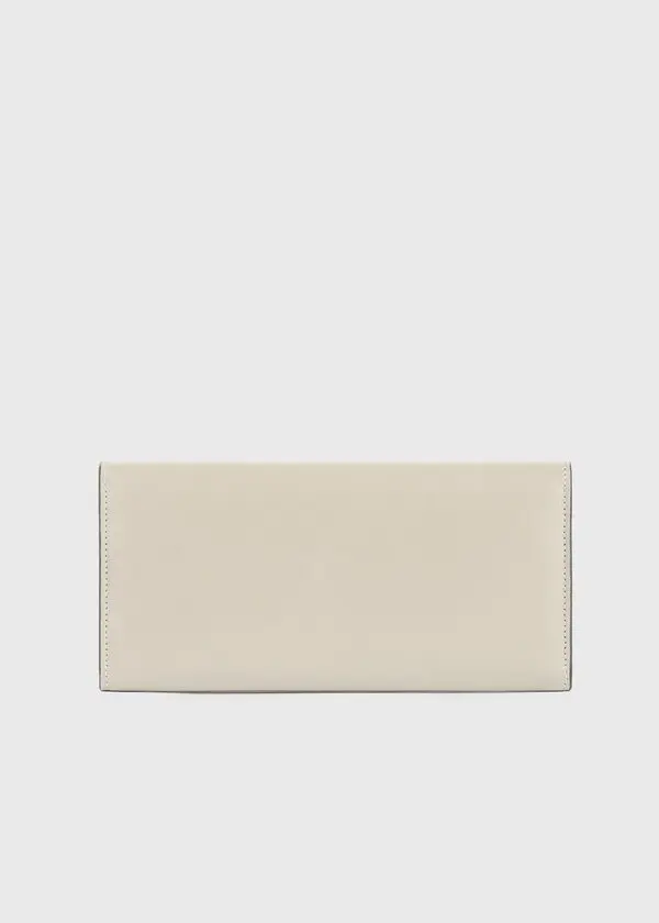 TOTEME T-lock Leather Wallet - Beige