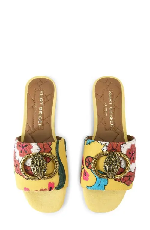 Kurt Geiger Chelsea Leather Slide Sandal - Yellow